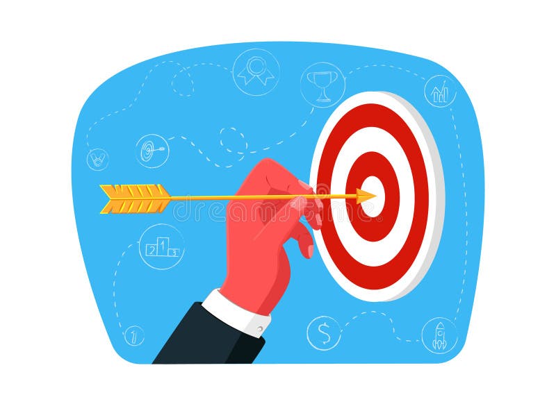 Illustration with Target and Arrow in Target Stock Vector ...