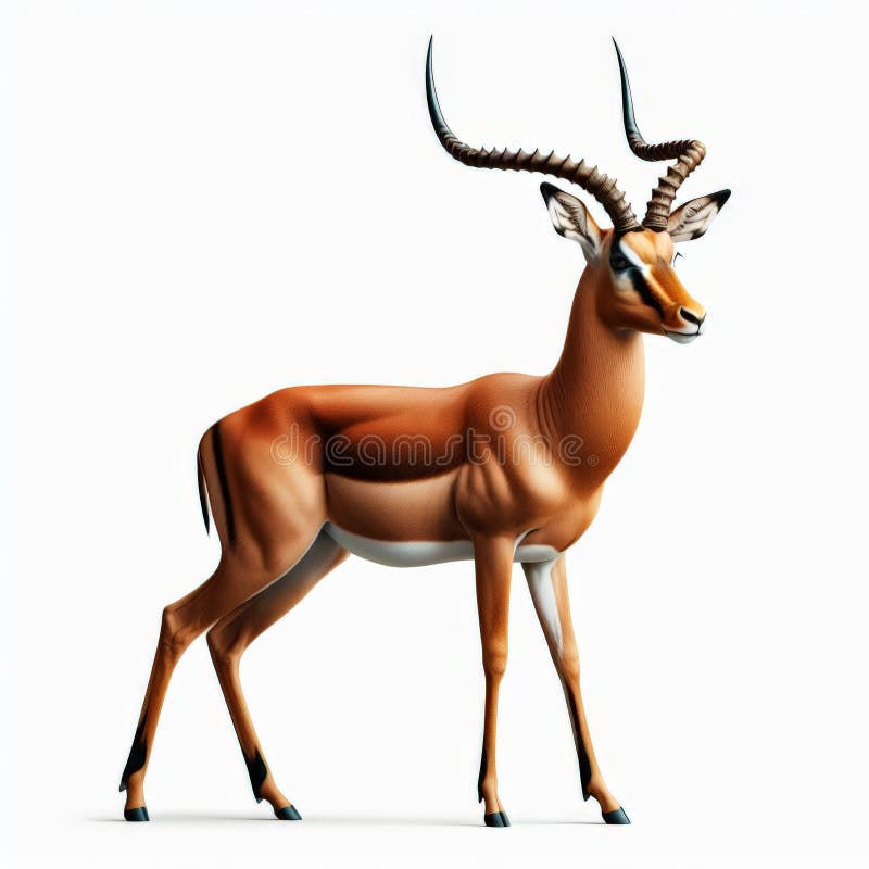 Image of Isolated Impala Against Pure White Background, Ideal for ...