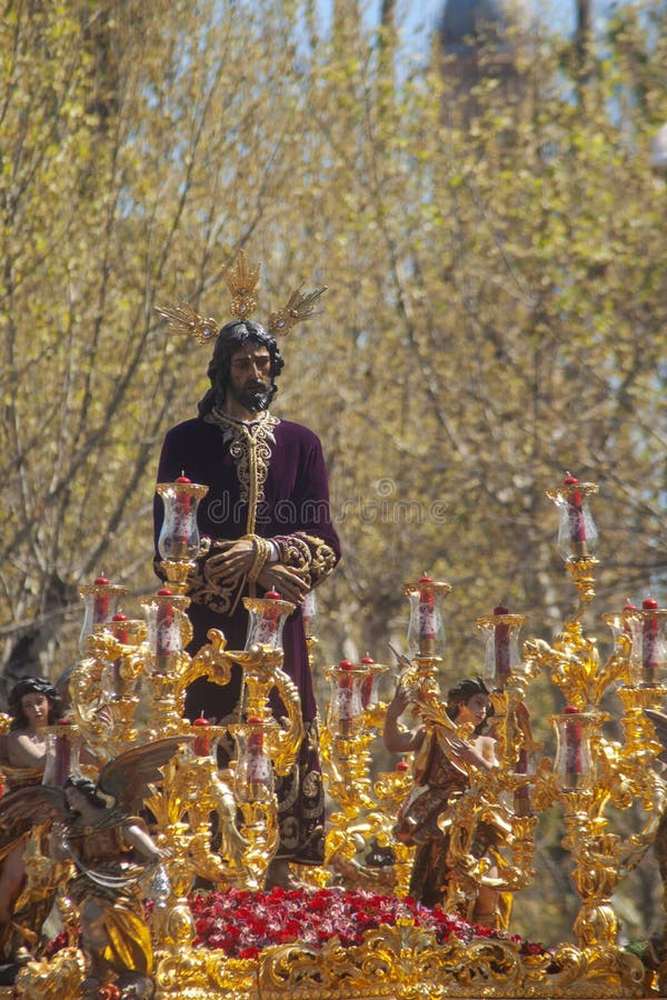 Jesus Captive in the Procession of the Holy Week in Seville Editorial ...