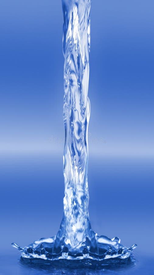 An Image of a Jet of Water Falling on the Surface of the Water Stock ...