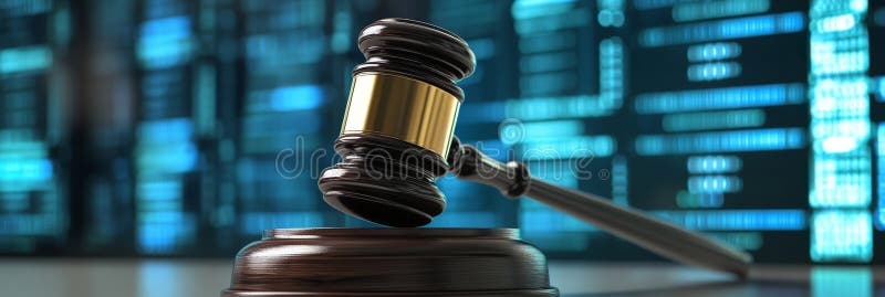 The Image of a Judicial Gavel Stands Prominently Against the Backdrop ...