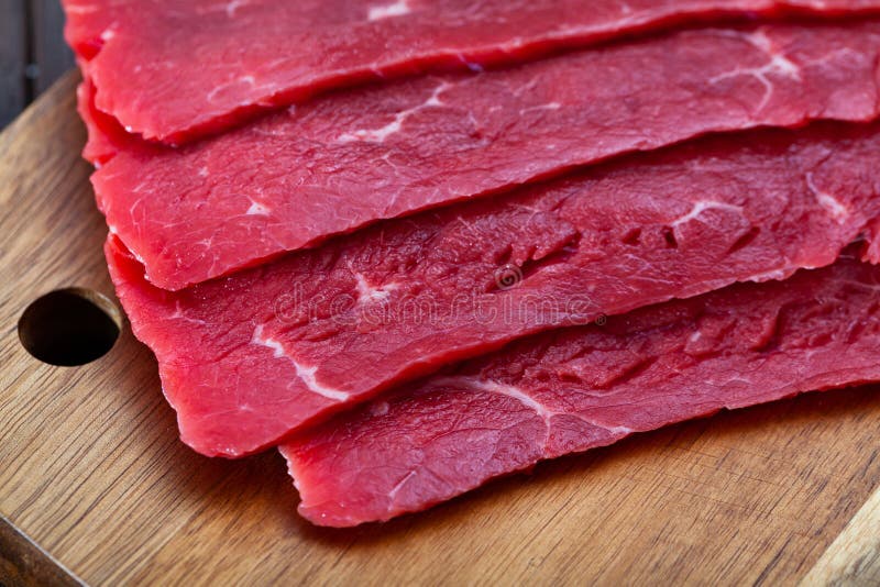 Image of Raw a Beef Fillet Cut into Pieces. Stock Photo - Image of ...