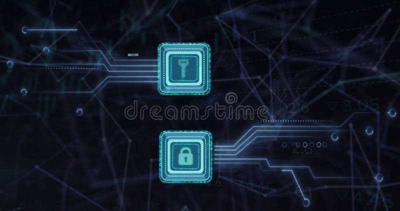 CPU on Board with Big Data Hologram Stock Illustration - Illustration ...