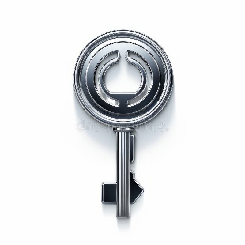 An Image of a Key on a White Background Stock Illustration ...