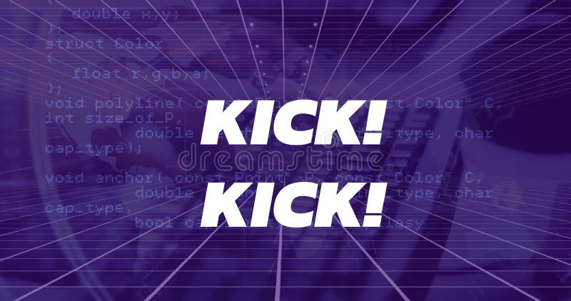 Image of Kick Text and Data Processing Over Hands Typing on Keyboard ...