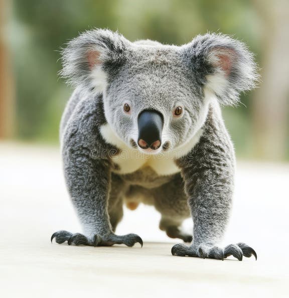 Image of Koala Bears Standing in Front of a Pure White Background Stock ...