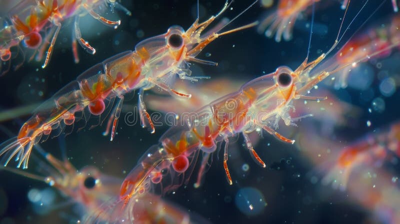 An Image of Krill a Crucial Food Source for Many Ocean Creatures Viewed ...
