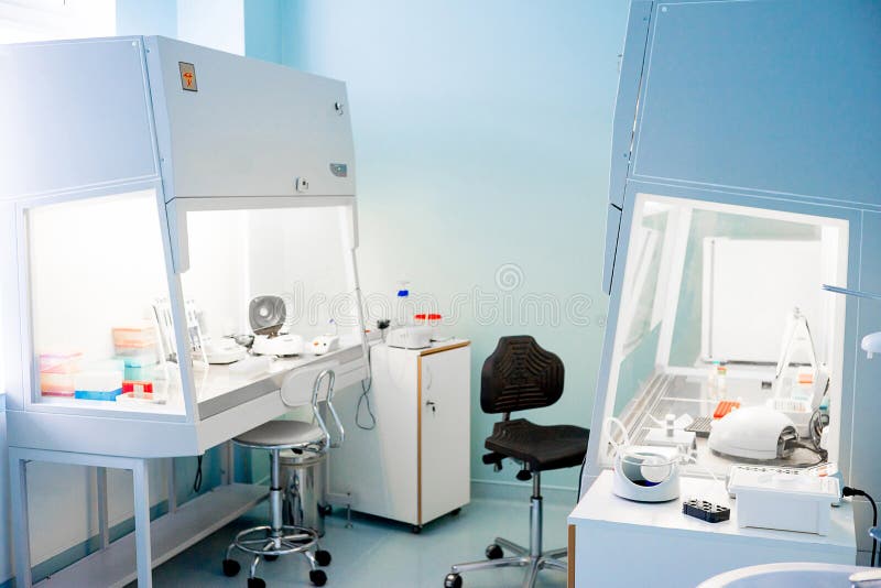 Laboratory in a clinic stock image. Image of hospital - 102080557