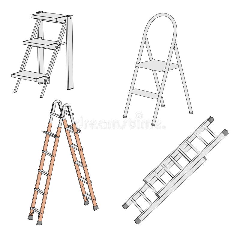 Image of ladders (steps) stock illustration. Illustration of drawing ...
