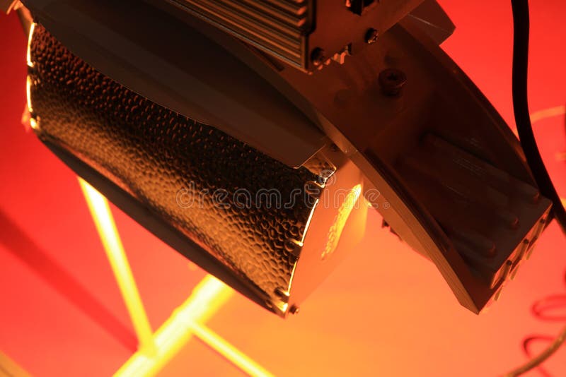 Lamp of Artificial Sunlight Stock Image - Image of colored, green ...