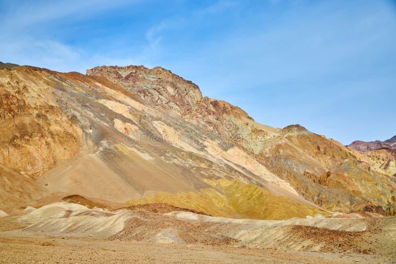Large Colorful Mountain in Death Valley Desert Stock Image - Image of ...