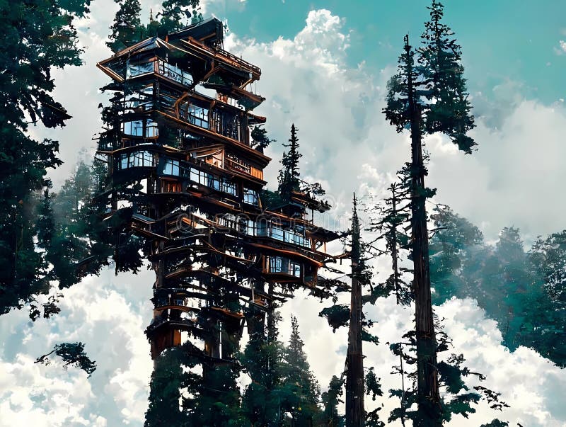 Image of a Large Fairy-tale Castle Stock Illustration - Illustration of ...