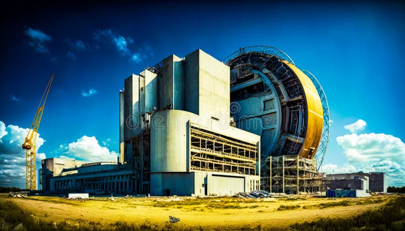 An Image of Large Industrial Building. Construction of the ...