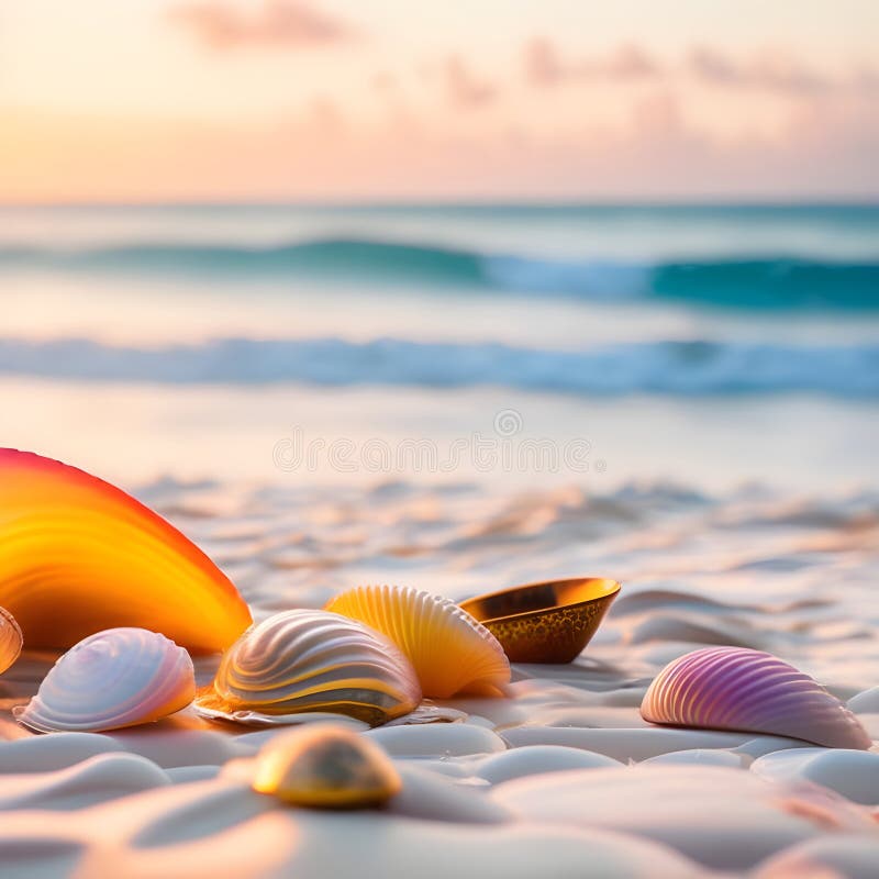 Image of the Large Nautilus Shell and Ordinary Shell Laying on the ...