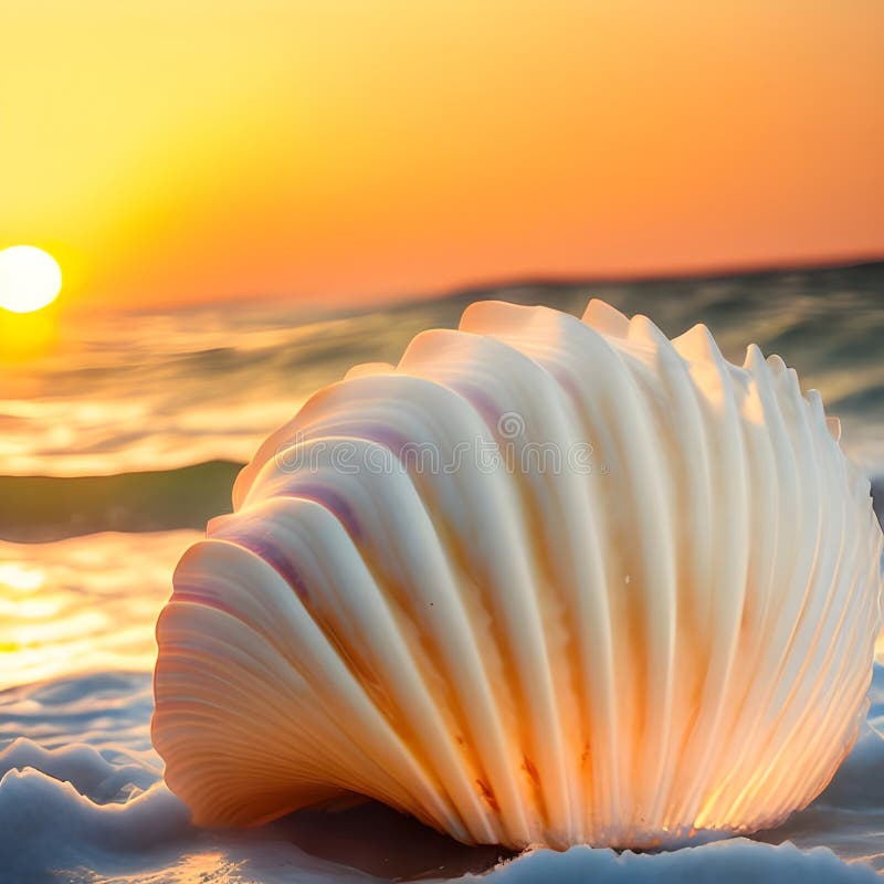 Image of the Large Nautilus Shell and Ordinary Shell Laying on the ...