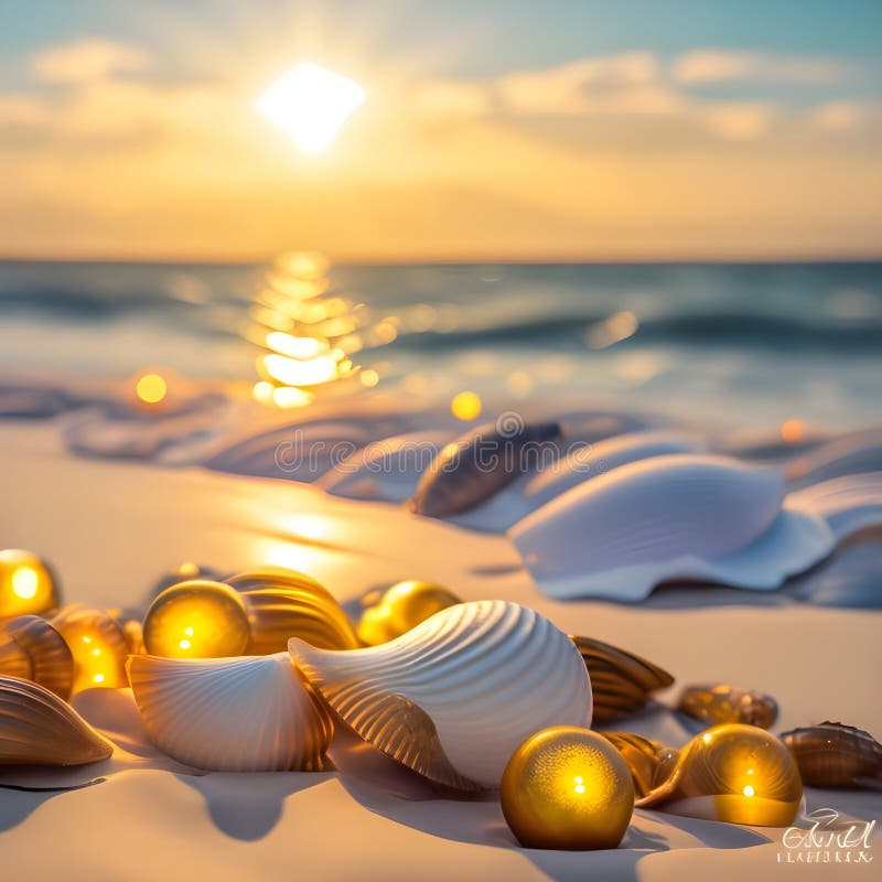 Image of the Large Nautilus Shell and Ordinary Shell Laying on the ...