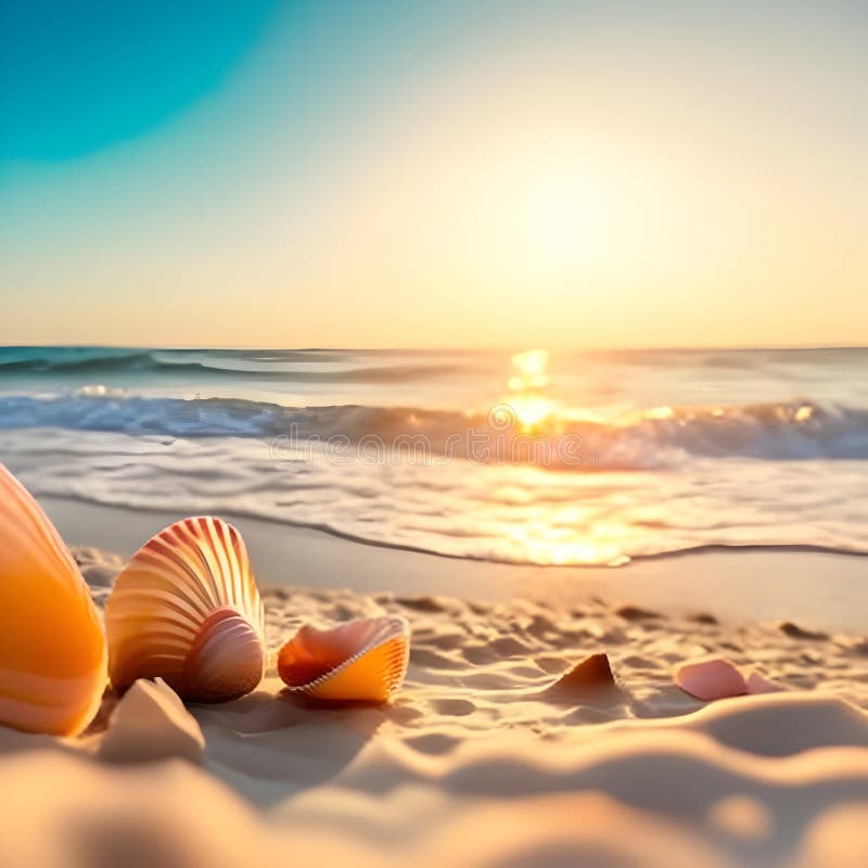 Image of the Large Nautilus Shell and Ordinary Shell Laying on the ...