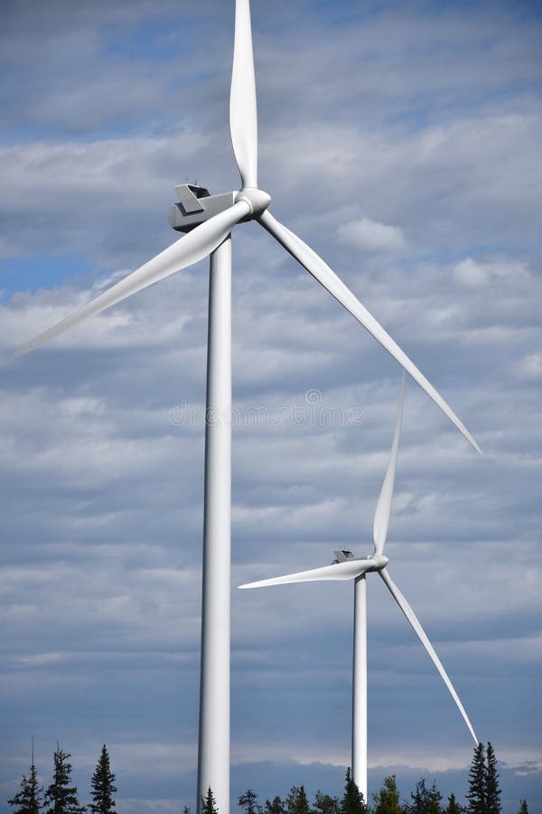 Industrial Wind Powered Turbine Stock Image - Image of mill, wind ...