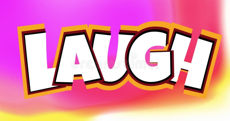 Image of Laugh Text Over Shapes Stock Illustration - Illustration of ...