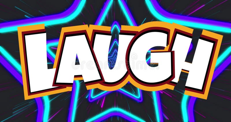 Image of Laugh Text Over Stars Stock Illustration - Illustration of ...