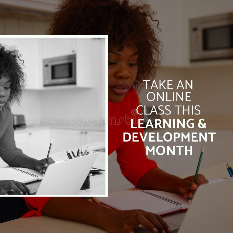 Image of Learning and Development Month Over African American Working ...