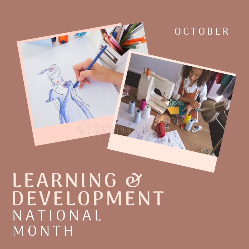 Image of Learning and Development National Month on Brown Background ...