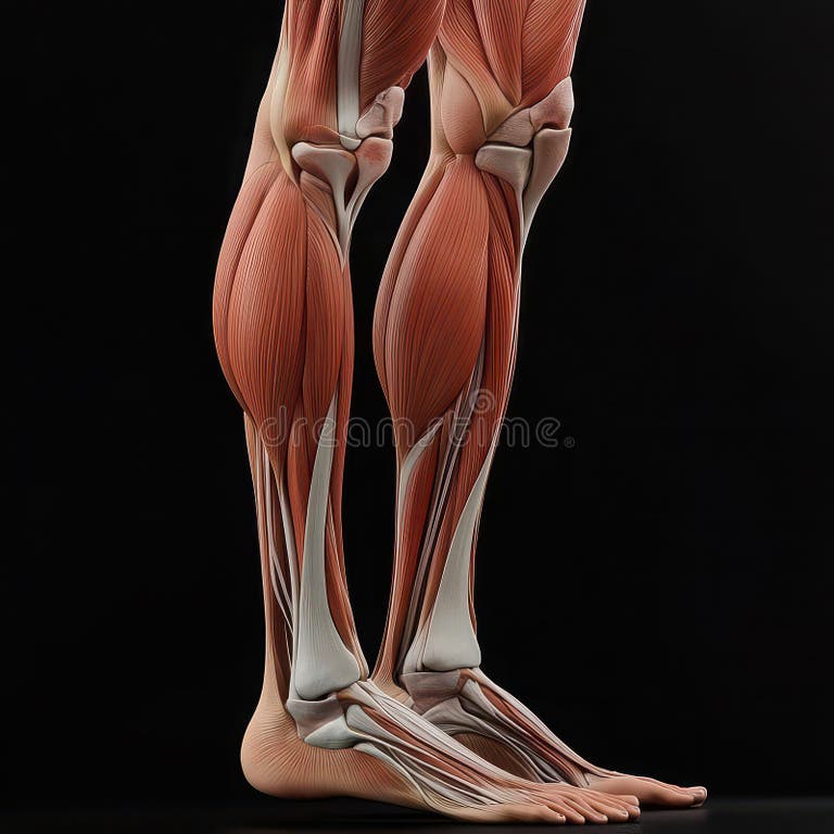 Image of the Leg Muscle System. the Leg Muscles are Clearly Visible ...