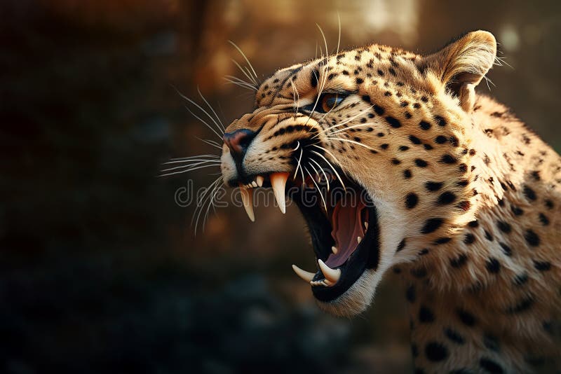 Image of a Leopard Head. Wildlife Animals Stock Illustration ...