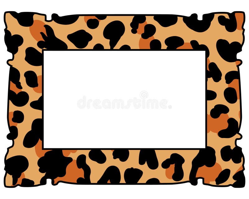 Leopard Print Picture Frame EPS Vector File Stock Vector - Illustration ...
