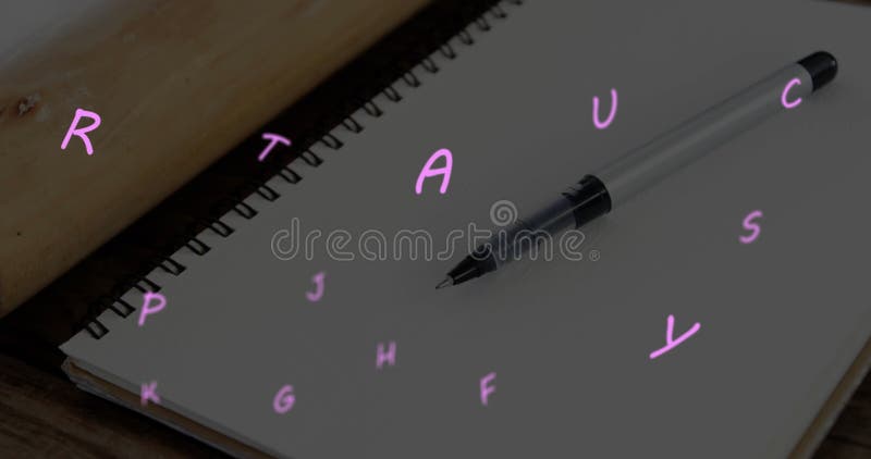 Image of Letters Over Notebook and Pen Stock Illustration ...