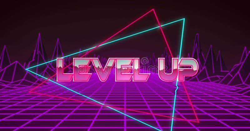 Image of Level Up Text Over Shapes Stock Photo - Image of gaming ...