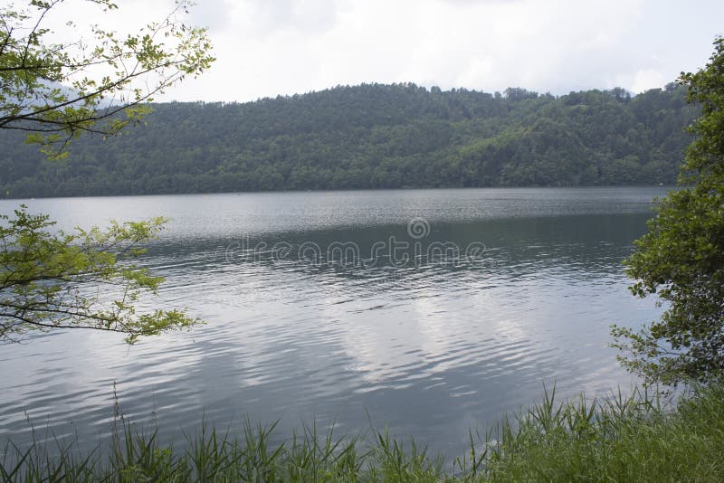 Levico Lake stock image. Image of lake, water, levico - 118593685