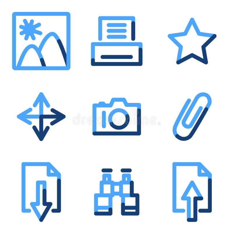 Image Library Web Icons, Green Sticker Series Stock Vector ...