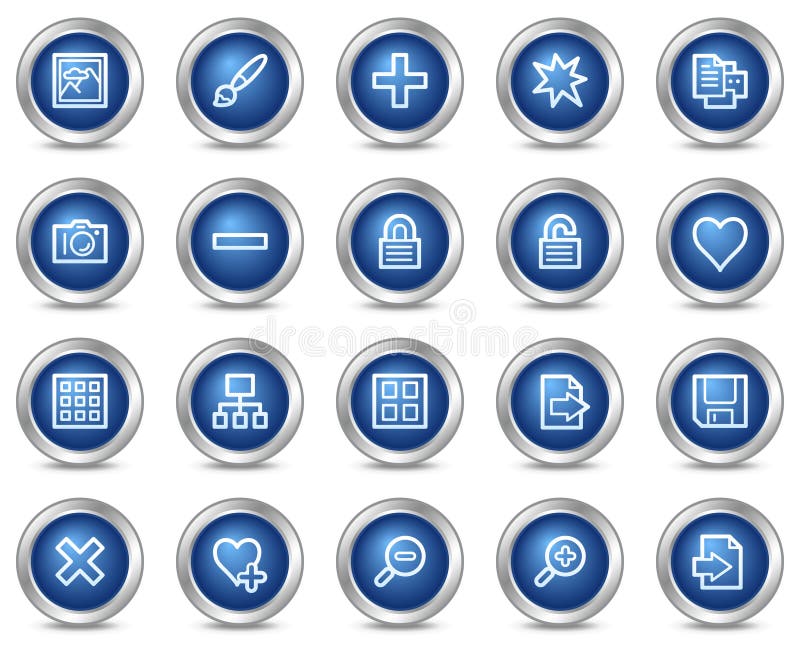 Image library web icons stock vector. Illustration of interface - 10975379