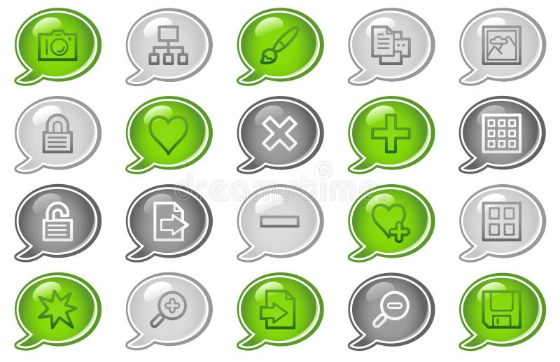 Image Library Web Icons, Document Series Stock Vector - Illustration of ...