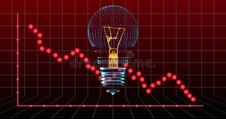 Image of Light Bulb, Statistics and Data Processing Stock Photo - Image ...