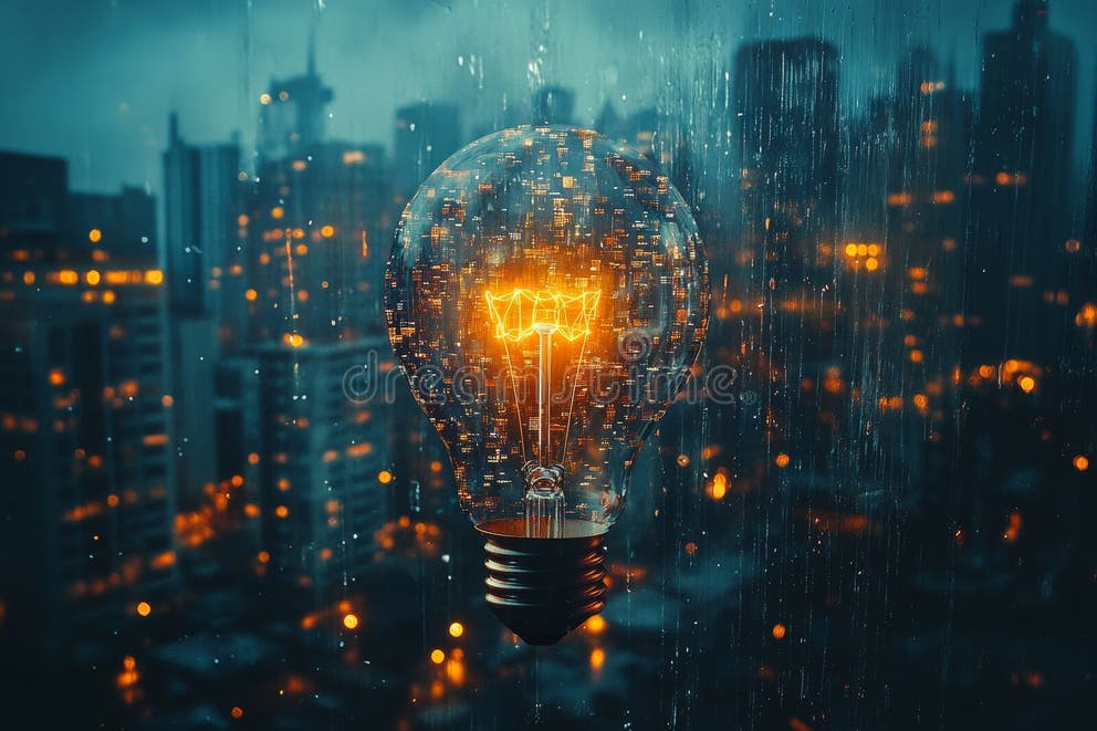 The Image of a Light Bulb on a Wall Covered with Notes and Sticky Notes ...