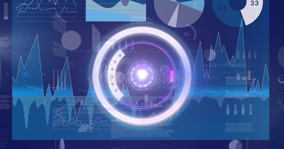 Image of Light in Processing Circle on Scientific Graph and Data Stock ...