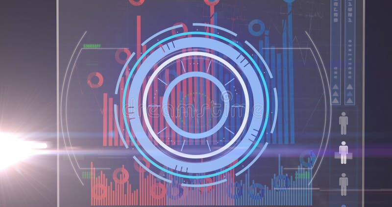 Image of Light, Processing Circle on Scientific Graph and Data Stock ...