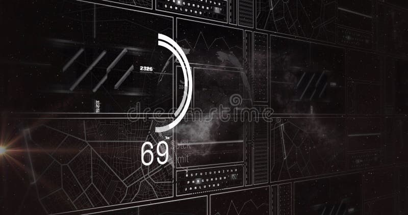 Image of Light Spot Over Interface with Data Processing Against ...
