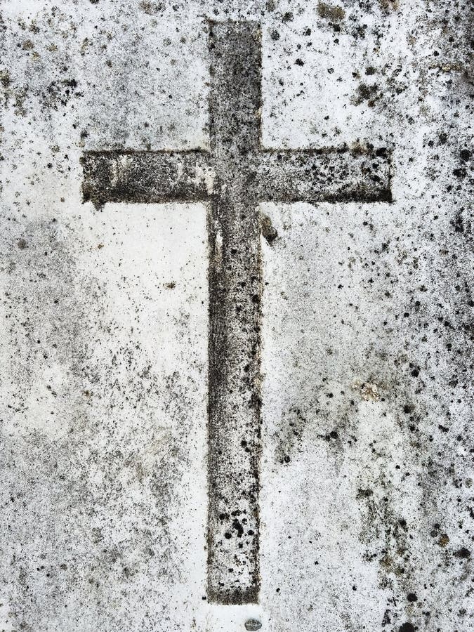 Image on Light-toned Stone of a Vertical Cross. Stock Photo - Image of ...