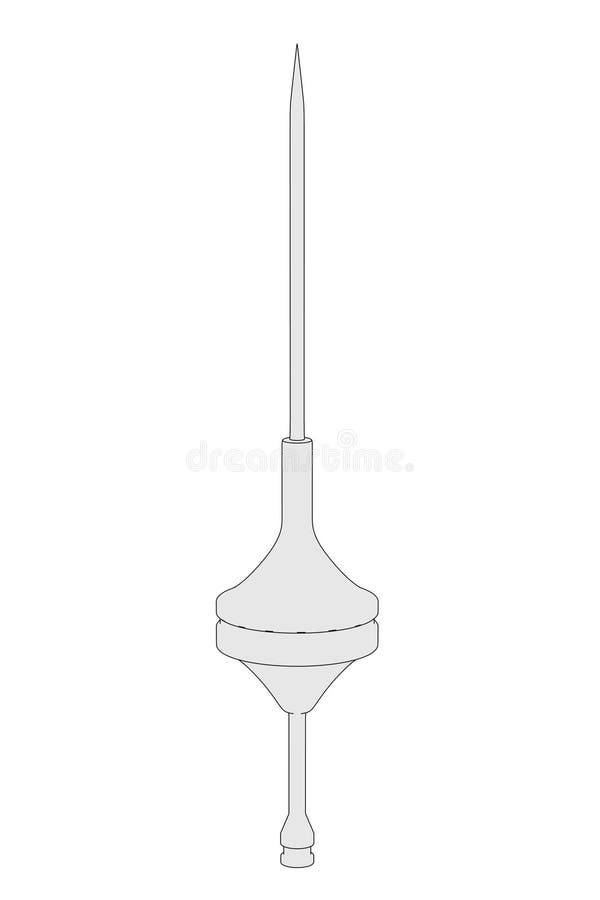 Lighting rod stock illustration. Illustration of conductor - 11844768