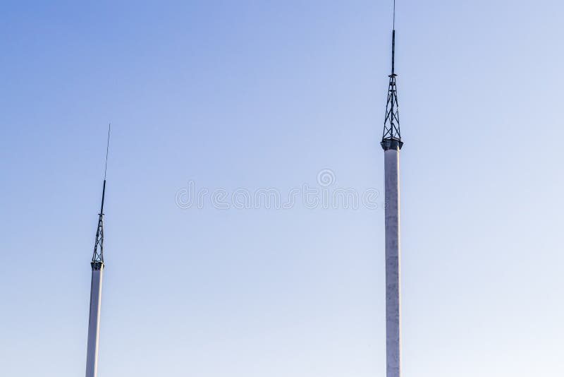 Image of the Lightning Rods at the Power Substation. Clean Energy Stock ...