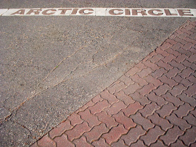 Image of the Line of the Arctic Circle in Rovaniemi, Finland. Stock ...