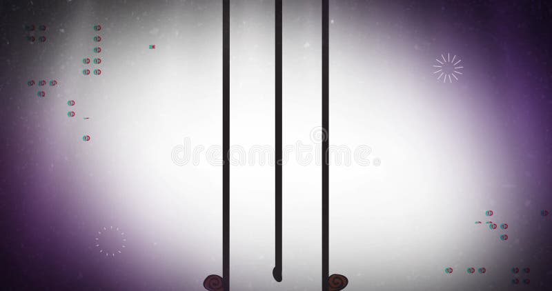 Image of Lines Over Colorful Shaped on White Background Stock ...