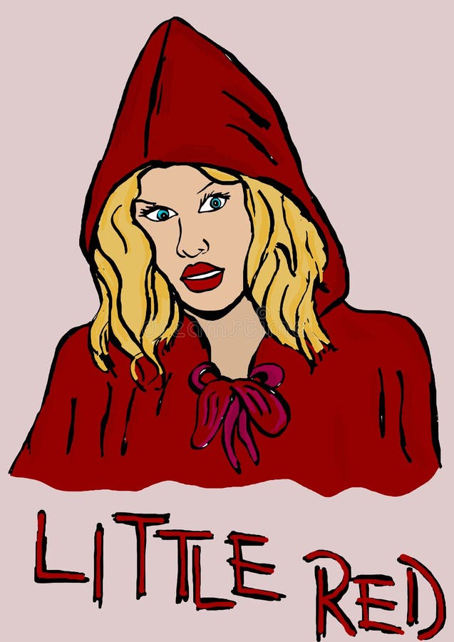 Little Red bust stock illustration. Illustration of comic - 103924522