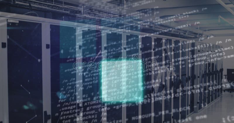 Image of Loading Ring Over Data Processing and Server Room Stock Photo ...