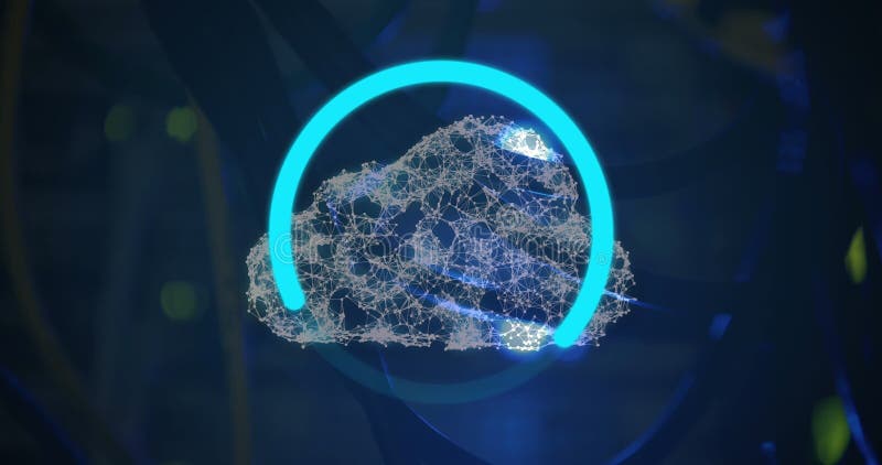 Image of Loading Ring Over Network of Connections Stock Image - Image ...