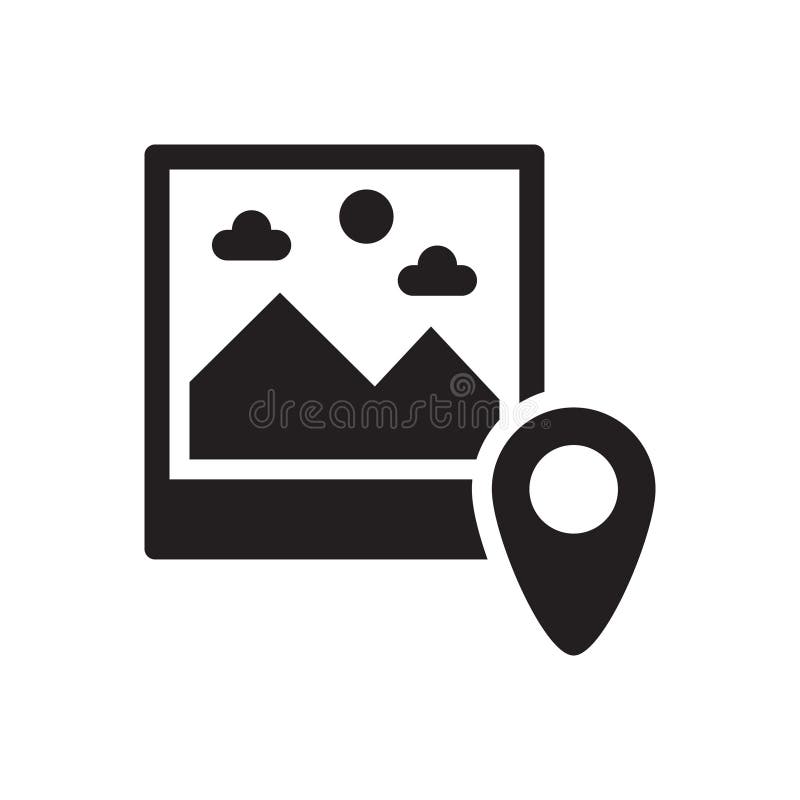 Image Location Icon - Photo Location Icon - Picture Location Icon Stock ...