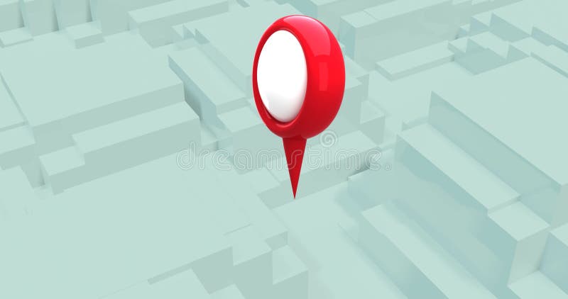 Image of Location Marks Over Green Background with Blocks Stock ...